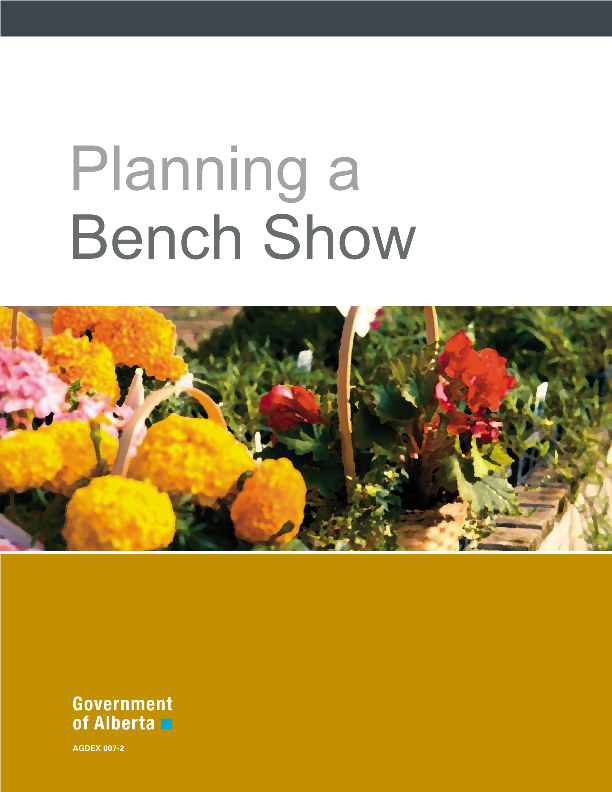 Agriculture and Forestry : PPS - Planning a Bench Show